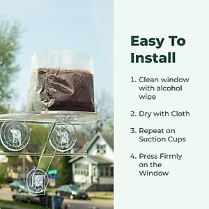 Window Garden Replacement Suction Cups - 12 Clear, Large Super Strong Window Suckers - Heavy Duty Suction Cups for Glass Surfaces - Veg Ledge Shelf, Suncatchers, Decorations, Bird Feeder, Windshield