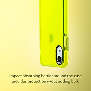 SteepLab Barrier Case for iPhone XR (2018, 6.1" Screen) - Impact Absorbing Case with Full Body Protection and Raised Bezel (Hi-Energy Neon Yellow)