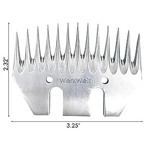 PetierWeit Sheep Shears Blades 2pcs Professional Sheep Clipper Blade Replacement Heavy Duty Stainless Steel Sheep Shears Replacement Blades for Shaving Hair in Sheep, Goats and Pet Livestock