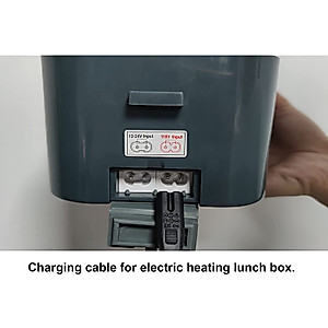 Andmenow 12/24V/Car Use, 110V Home/Office Use Portable Electric Heating Bento Box Power Cable/Electric Lunch Box Power Cord