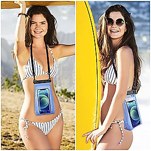 Waterproof Phone Pouch Up to 6.9", Floating Dry Bag for iPhone 13 12 11 Pro Max Galaxy S22 S21 Universal Waterproof Case Large Capacity Sunscreen Glasses Storage Dry Bag for Swimming Rafting Boating