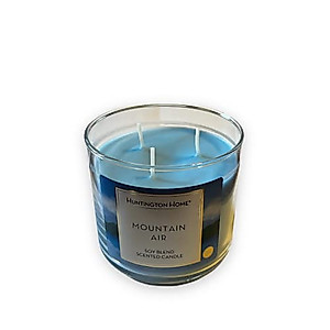 Huntington Home Soy Blend Scented Candle All Scented, 3 Wicks 45/60 Hours (Mountain Air)