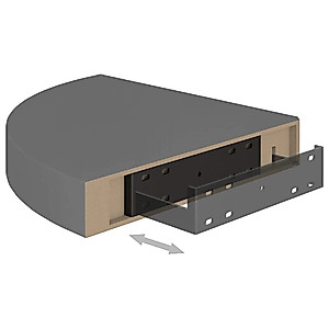 homiuse Floating Corner Shelves 2 pcs High Gloss Gray 9.8"x9.8"x1.5" MDF Shelves for Wall Decor Small Wood Shelf for Bedroom Living Room Laundry Room Bookshelf Wall Hanging Shelves Lack Shelf