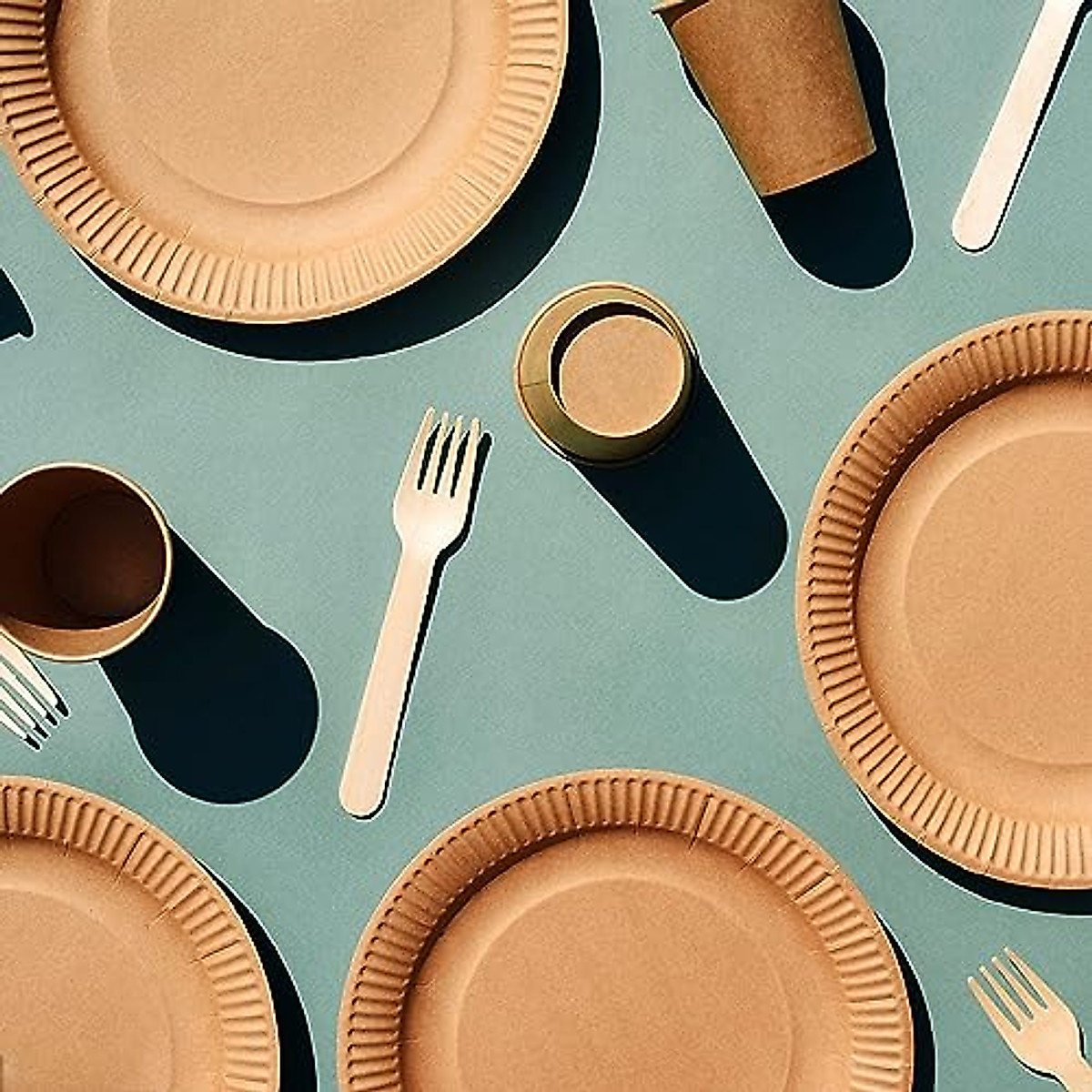 Sihuuu Disposable Wooden Forks, Natural Birch Wood Forks, Cutlery Taster, Green Plain Forks(100 PCS)