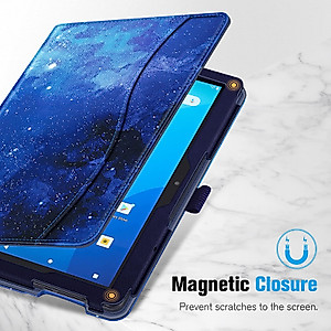 Fintie Folio Case for Onn. 10.1" Tablet 2020 (Model: 100011886), Multiple Angle Viewing Smart Stand Protective Cover with Pocket, Pencil Holder for Onn 10 inch Tablet 2020 Generation 2 (Starry Sky)