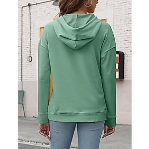 Minetom Women's Lightweight Pullover Hoodies Casual Long Sleeve Sweatshirts Tops with Pocket