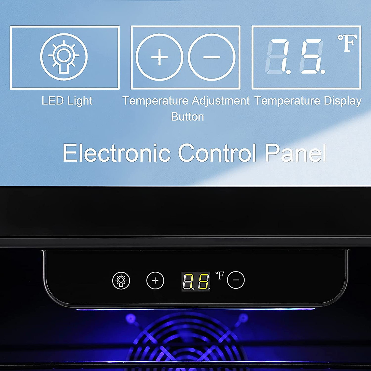 Antarctic Star 24 Inch Beverage Refrigerator Cooler - 5.1 Cu.Ft Wine Cooler with Adjustable Shelf, Low Noise, Transparent Glass Door with Safty Lock, Stainless Steel Handle, for Kitchen/Office/Bar.