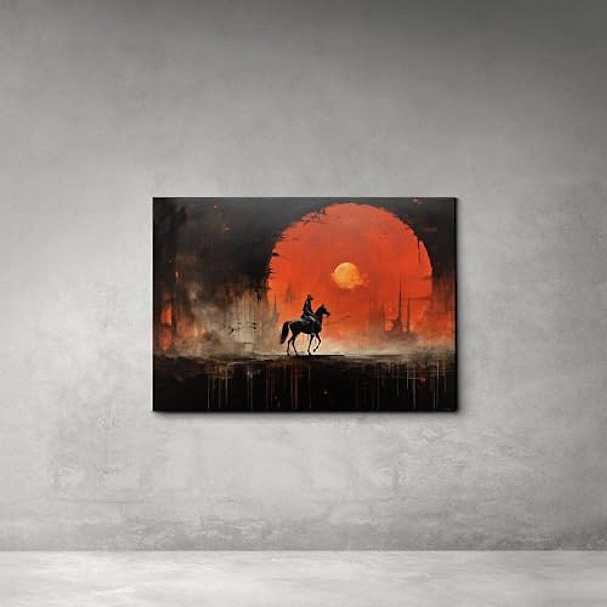 Majestic Black Stallion Galloping In The Clouds, Black Horse On Salt Flats, Canvas Print, Black Horse Print, Black Horse Wall Art