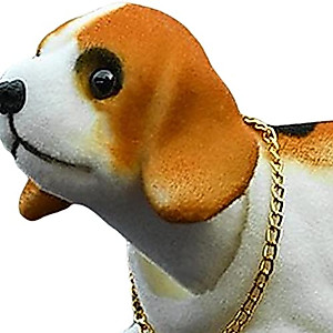 Fenteer Cute Bobble Head Dog Nodding Dog for, Beagle