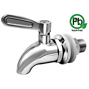 DOZYANT Updated More Durable Beverage Dispenser Replacement Spigot,Stainless Steel Polished Finished, Water Dispenser Replacement Faucet, fits Berkey and Other Gravity Filter Systems as Well