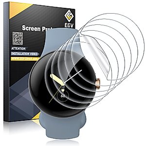 EGV 6 Pack for Google Pixel Watch 3 41MM Screen Protector/Pixel Watch 2 Screen Protector, TPU Film [Self-Healing], Anti-Scratch, Ultra-Thin for Pixel Watch Series 3/2/1 Screen Protector