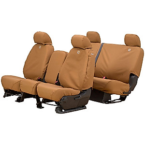 Covercraft Carhartt SeatSaver Front Row Custom Fit Seat Cover for Select Ford Models - Duck Weave (Brown) - SSC2299CABN