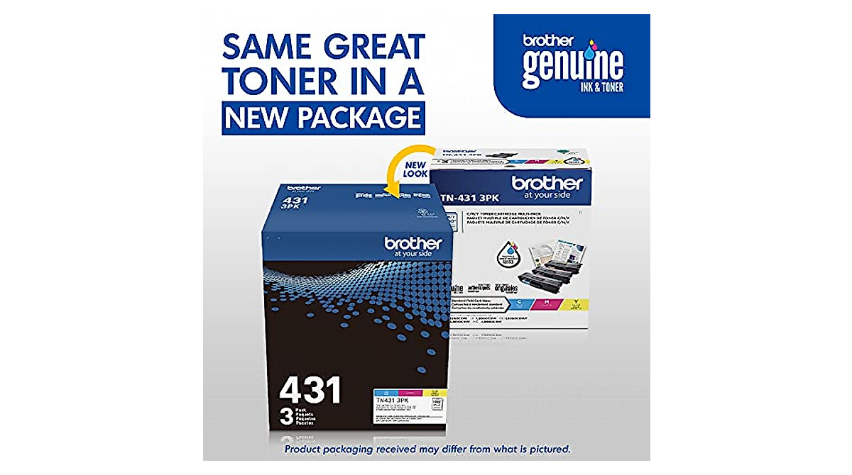 Genuine Brother TN-431 Color Toner Cartridge 3-Pack