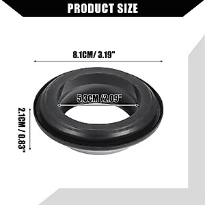 Hihaha F09-15165-115 Gas Tank Fuel Neck Grommet for Ford F-100 1957-1969 for F-250 1957-1969 / Rear Filler Neck Tube Rubber Grommet/Seal Rubber / 1Pcs Black