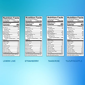 GARIZZE Liquid IV Hydration Multiplier - Hydration Powder Packets -12 Sticks - Electrolyte Drink Mix - Strawberry, Lemon Lime, Tangerine Immune Support, Yuzu Pineapple Energy Drink Mix