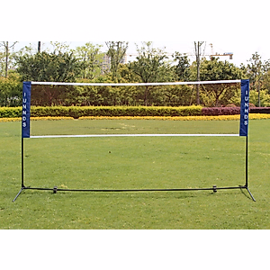 Sports God Portable Badminton Volleyball Tennis Net Set with Stand/Frame (14 ft)