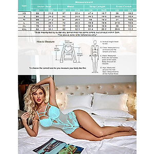 Avidlove Women Floral Lace Harness Lingerie Bodysuit One Piece Teddy Babydoll Nightgown