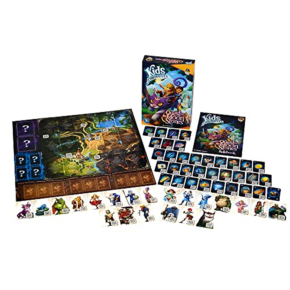 Kids Chronicles Quest for the Moon Stones Board Game - A Magical Adventure for Young Explorers! Cooperative Game for Kids and Adults, Ages 7+, 1-4 Players, 30-45 Min Playtime, Made by Lucky Duck Games