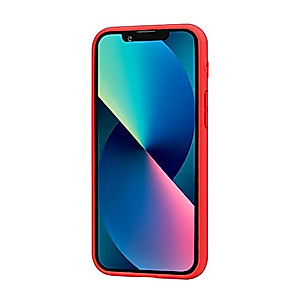 technext020 for iPhone 13 Mini Red Case, Shockproof Ultra Slim Fit Silicone iPhone 13 Mini Cover TPU Soft Gel Rubber Cover Shock Resistance Protective Back Bumper for Apple iPhone 13 Mini, Red