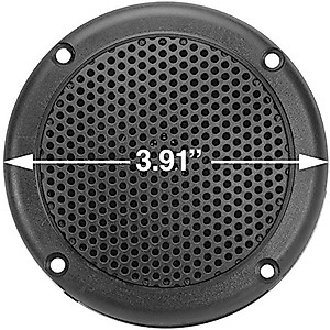 Magnadyne 3 INCH Dual Cone Speaker/Grill - Polypropylene Woofer Cone 2.8 oz Magnet Sold AS A Pair (Black)
