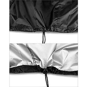 QWORK Drum Cover for 55 Gallon Industrial Barrel, 2 Pack High Density Nylon Oxford Fabric Covers with Excellent Waterproof Performance and Stretchable Adjustable Drawstring