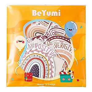 BeYumi 62Pcs Back to School Boho Rainbow Positive Sayings Cutouts Motivational Boho Rainbow Classroom Bulletin Borders Trim Decorations Set for School Home Wall Decor