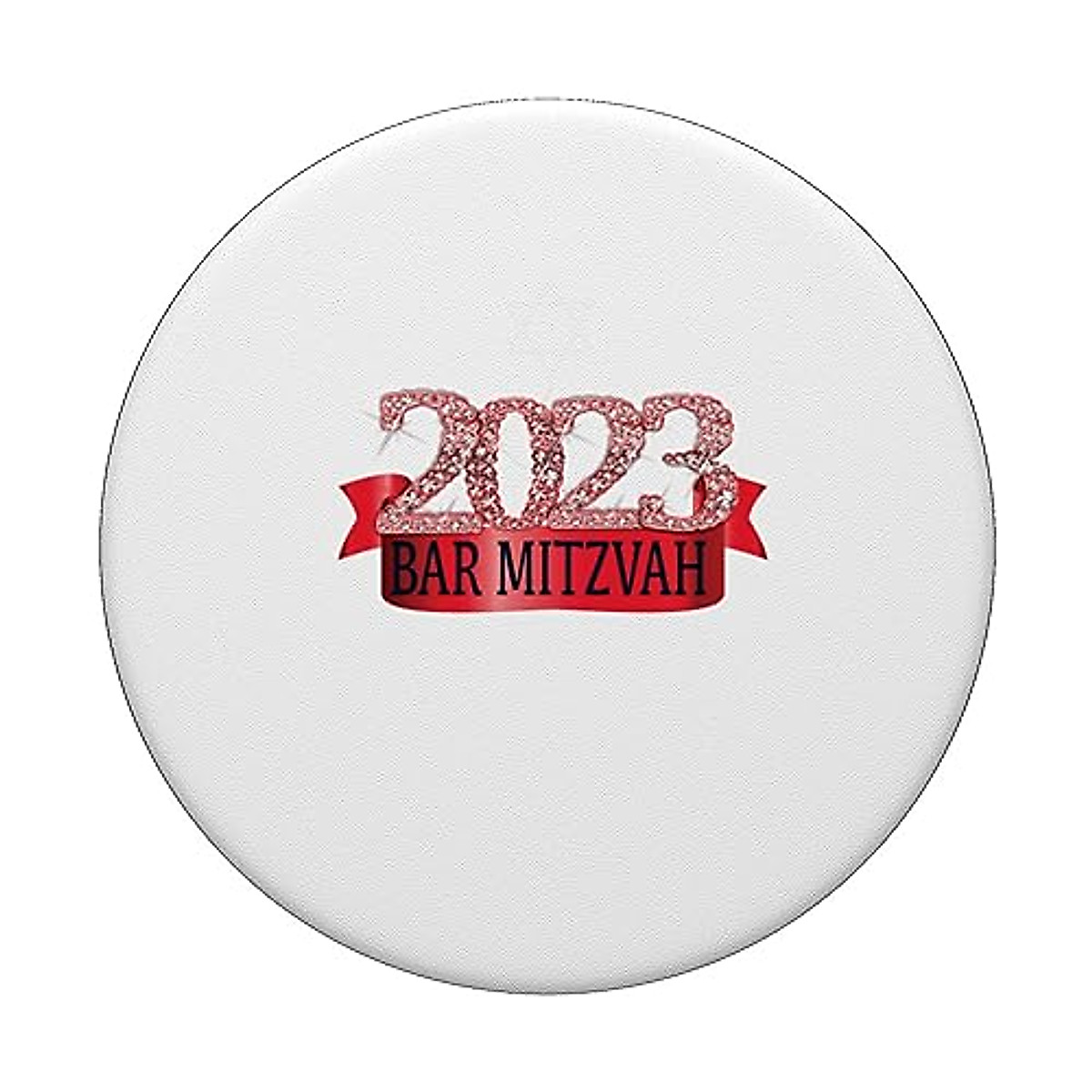 Bar Mitzvah 2023 I With Pride & Joy I Red Banner Decor PopSockets Standard PopGrip