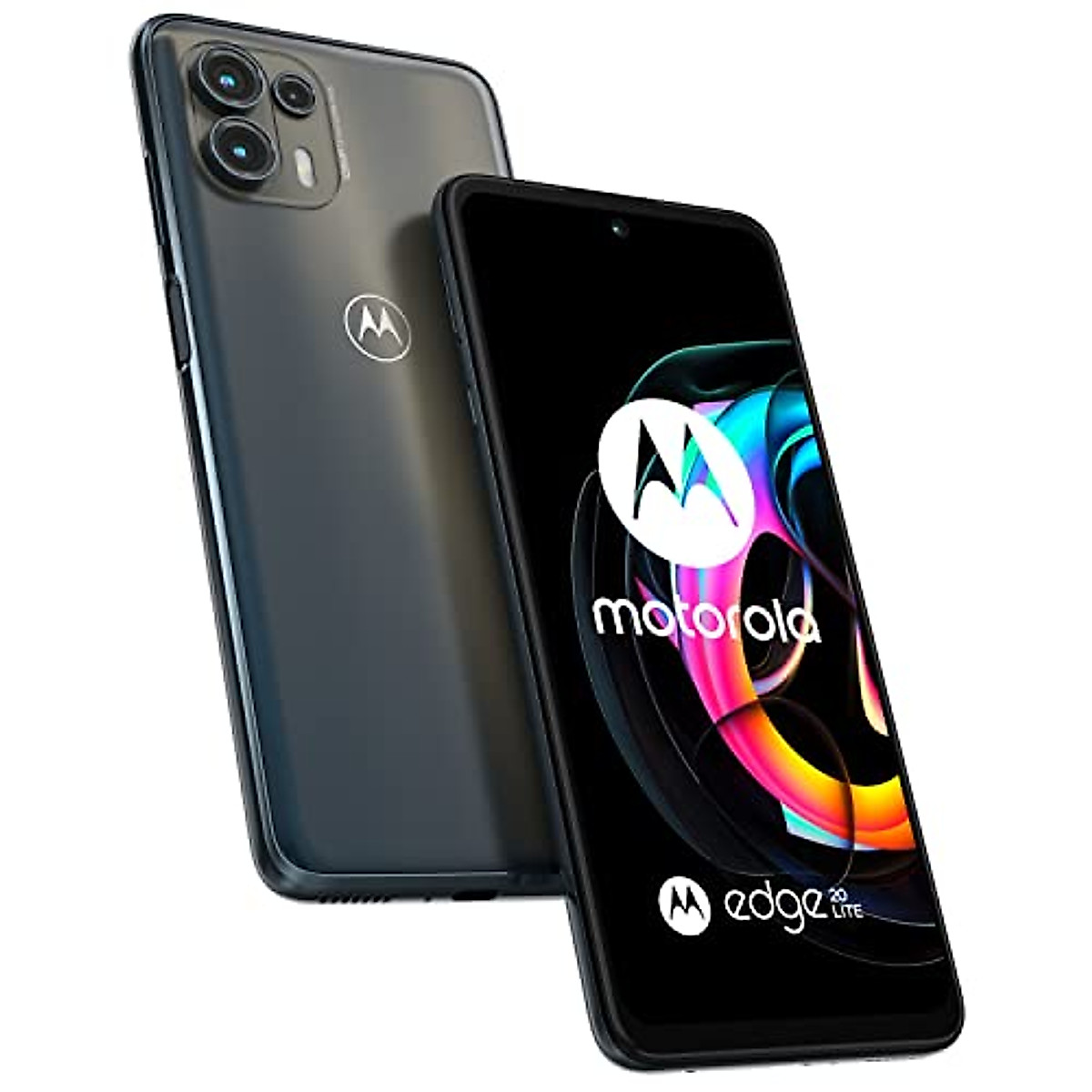 Motorola Edge 20 Lite PANE0013GB Dual-SIM 128GB ROM + 8GB RAM (GSM Only | No CDMA) Factory Unlocked 5G Smartphone (Electric Graphite) - International Version