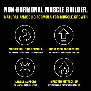 Animal M-Stak - Non-Hormonal Hard Gainers Muscle Building Stack with Energy Complex - 21 Count