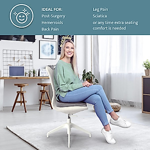 Kolbs Car Seat Cushion Truck Driver Cushion | Wedge Seat Cushion with Cutout for Coccyx Tailbone Pain Relief Cushion | Car Pillow Car Seat Cushion for Car Seat Driver | Stylish Chic Jacquard Cover