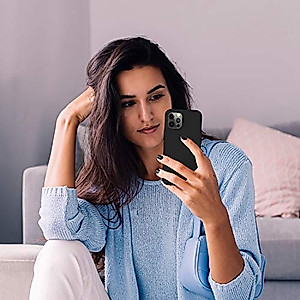 Cordking Compatible with iPhone 12 Pro Max case, Silicone Ultra Slim Shockproof Phone Case with [Soft Anti-Scratch Microfiber Lining], 6.7 inch, Black