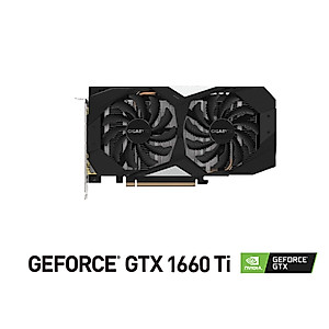 GIGABYTE GeForce GTX 1660 Ti OC 6G 192-bit GDDR6 DisplayPort 1.4 HDMI 2.0B with Windforce 2X Cooling System Graphic Cards- Gv-N166TOC-6GD