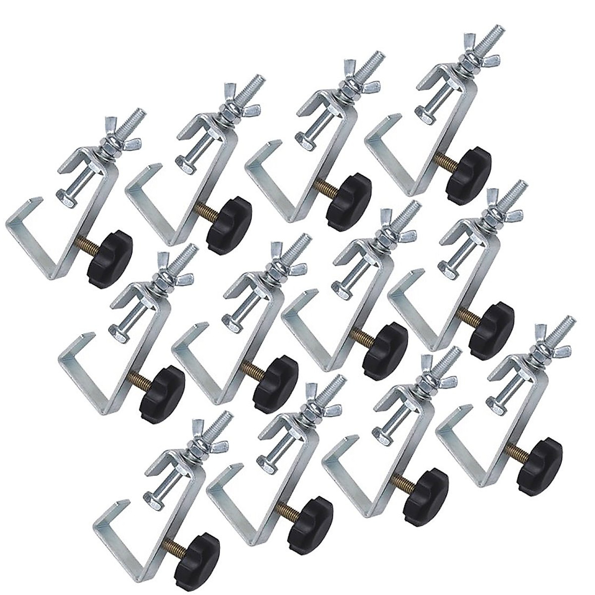 DJ Triangle Truss Extension Lighting System by GRIFFIN | Mounts on your Speaker Stands | Trussing Stage Kit for Smoke Machines & Dance Can Lights | C Clamps Mounting Brackets & Platform Hardware Set