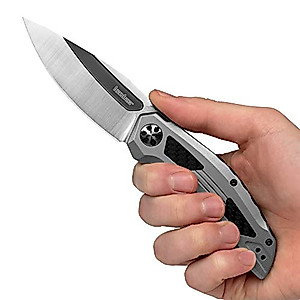Kershaw Norad Folding Pocket Knife, 3.3 Inch Blade with Manual Open, Frame Lock (5510), Black