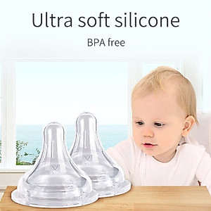 M&M Silicone Replacement Nipple, Extra Fast Flow, Cross Cut (9m+, 2-Count