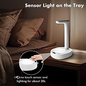 Fabuday Desk Water Jug Dispenser - 5 Gallon Water Bottle Dispensers for Bedside with Light, Smart Nightstand Water Pump for Home Office Kitchen