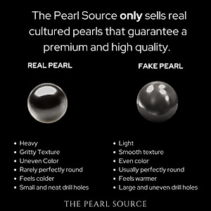 The Pearl Source 14K Gold 8-9mm AAAA Quality Round Black Tahitian South Sea Cultured Pearl Bracelet for Women