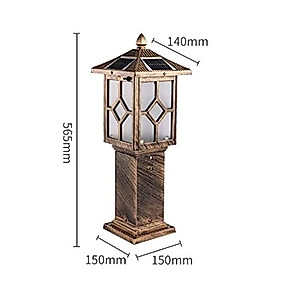 SPNEC Solar Lawn Lamp, Outdoor Waterproof Garden Lamp, Home Led Landscape Lamp, Bronze