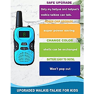 4Pcs Walkie Talkies for Kids Toys: Outdoor Toys for 3 4 5 6 7 8 9 10 11 12 Year Old Boys Girls Walkie Talkie Birthday Gifts - Long Range Camping Backyard Wakie-Talkies Party Favors Walky Talky