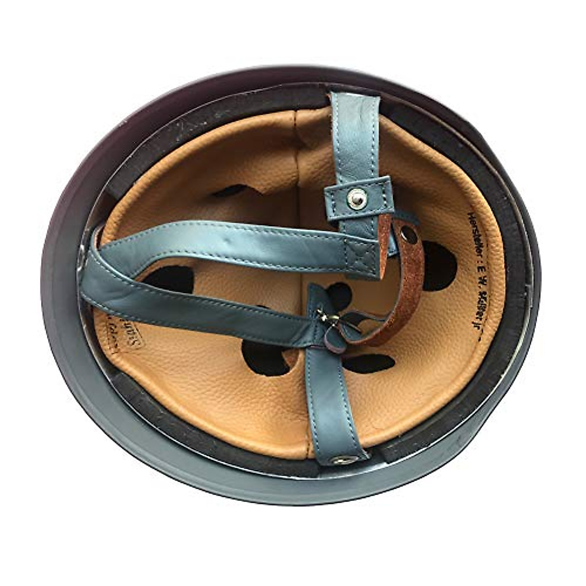 WWII Germany M38 Steel Paratrooper Helmet with Leather Liner Authentic Reproduction of War Time Original German Fallschirmjäger Helmet