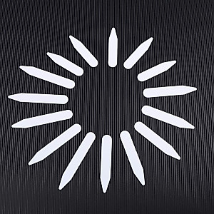 BESPORTBLE Collar Stays for Men - 200Pcs Collar Stiffeners Plastic White Shirt Collar Bones Dress Shirt in 3 Sizes