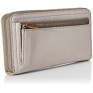 Fossil womens Logan Rfid Around Wallet Zip Clutch, Graystone, One Size US