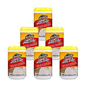 Armor All Car Cleaning Wipes: Carpet & Upholstery Wipes, Durable for Cleaning Spots and Stains on Interior Fabric, Floor Mats, and Car Seats (6 Packs)