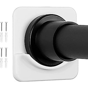 ICERO Extra-Large Adhesive Shower Curtain Rod Tension Holder | No Drilling, Sticking them up Or Easy places to drill for a fixture | Strong Hold | 2 Pack, White (Rod Not Included)