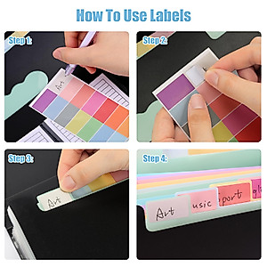 EOOUT 24 Pockets Accordian File Organizer, Portable Expanding File Folders with Expandable Cover, Desktop Plastic Accordion Folders Letter A4 Paper, Document Storage Organizer with Blank Labels