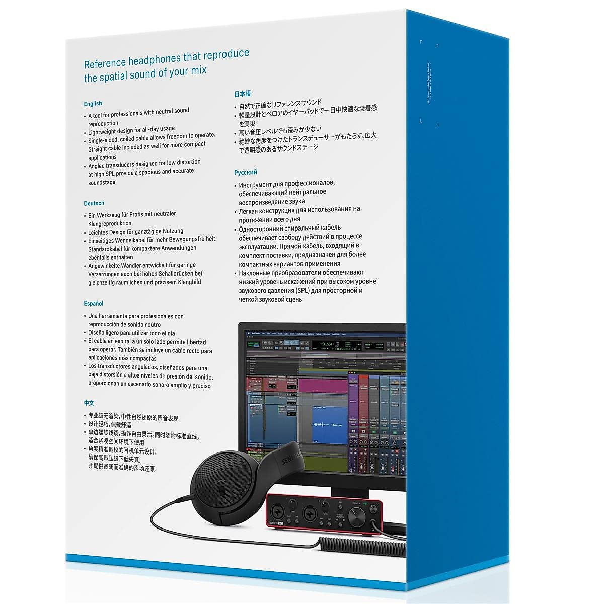 Sennheiser HD 400 PRO Open Back Dynamic Headphones for Studio, Mixing, Video, Audio Production, Twitch, High Definition music listening, removable 1/8” cable w ¼” adaptor,Black