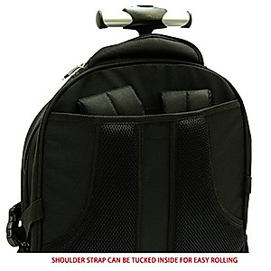 "E-Z Roll" Brand High-end 19 in. Laptop Rolling Backpack/Wheeled Backpack
