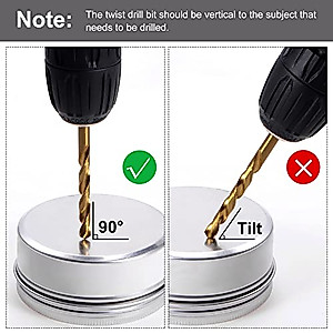 uxcell 99pcs Titanium Twist Drill Bit Set 14 Sizes 1/17"- 37/94" Drilling Dia High Speed Steel Drills for Hardened Metal, Stainless Steel, Cast Iron, Wood, Plastic with Case