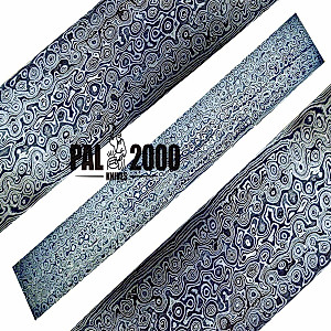 PAL 2000 KNIVES DAM-8705 Custom Handmade Damascus Steel Billets for Knife making 12 Inch Raindrop Pattern