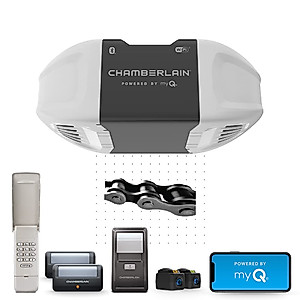 Chamberlain C2405 Smart Garage Door Opener, myQ Smartphone Controlled-Long Lasting Chain Drive